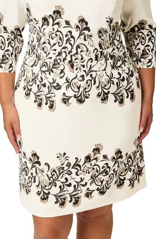 Adrianna Papell Placement Print Sheath Dress