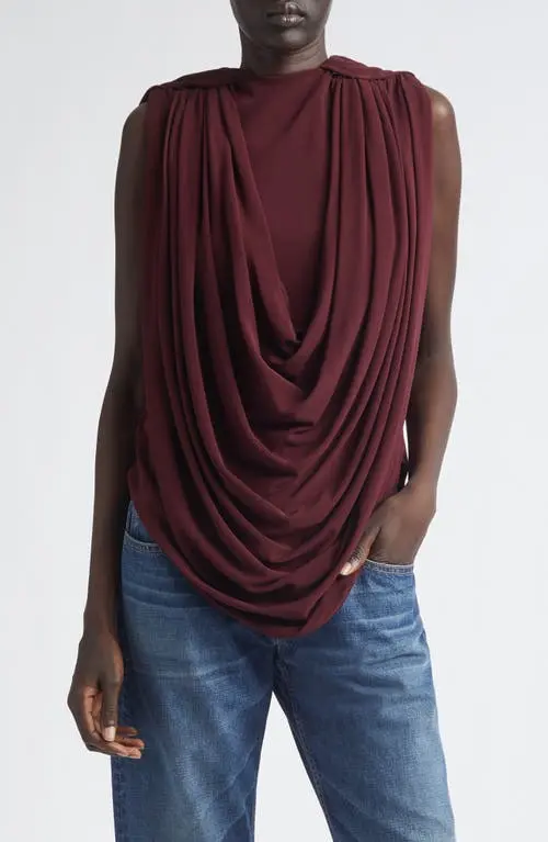 Brandon Maxwell Astor Draped Jersey Top