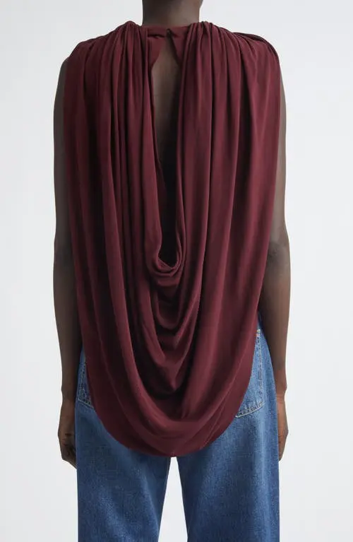 Brandon Maxwell Astor Draped Jersey Top