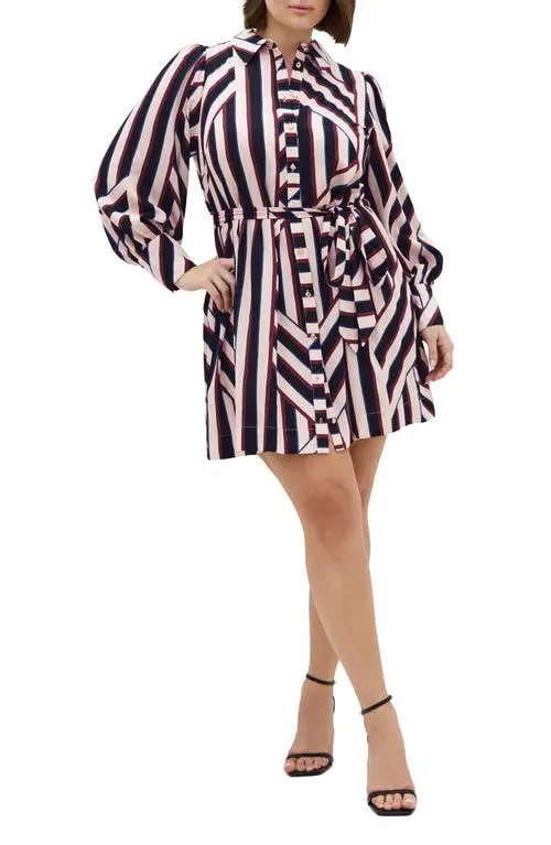 City Chic Long Sleeve Minidress