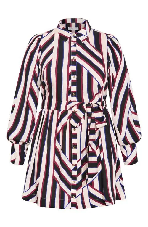 City Chic Long Sleeve Minidress
