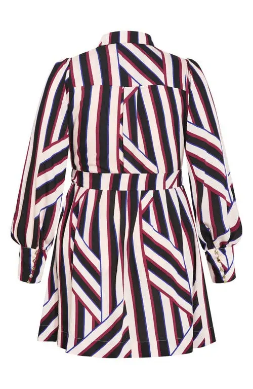 City Chic Long Sleeve Minidress