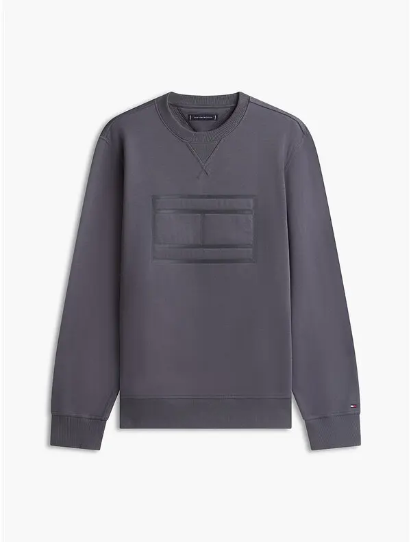 Tommy Hilfiger Embroidered Flag Brushed-back Sweatshirt