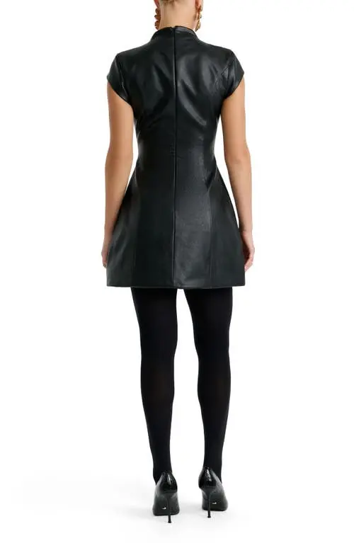 Bardot Delphi Faux Leather Mini Dress