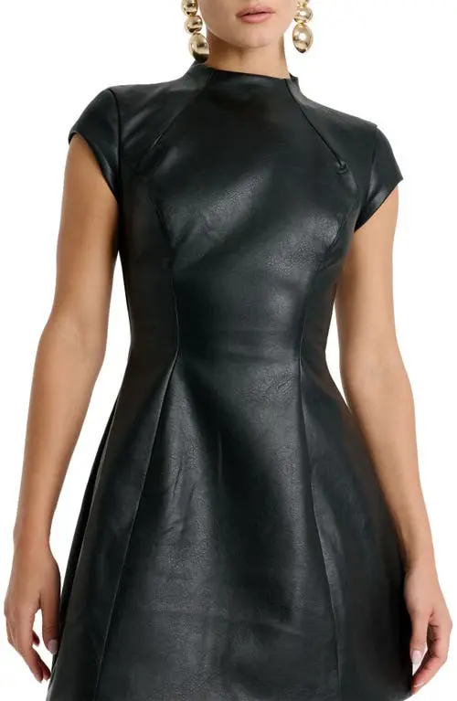 Bardot Delphi Faux Leather Mini Dress