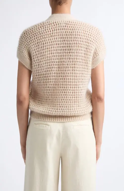 Eleventy Open Stitch Merino Wool & Silk Cardigan