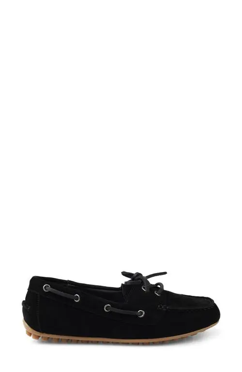 NATIONAL COMFORT Bandy Boat Shoe - Black Suede