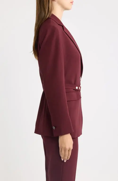 Anne Klein One-button Notch Collar Blazer - Barolo