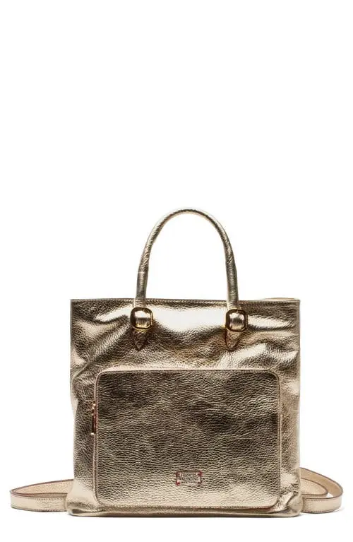 FRANCES VALENTINE Carin Leather Convertible Tote - Gold