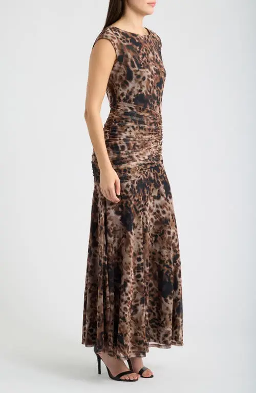 Eliza J Shirred Side Midi Dress