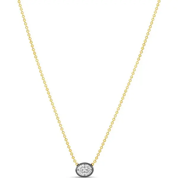 SHYMI 14k Plated Oval Pendant Necklace - Gold