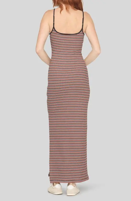 PROJECT SOCIAL T Rita Striped Rib Maxi Dress - Rust Combo
