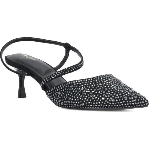 Dune London Charmed Embellished Pointed Toe Slingback Pumps