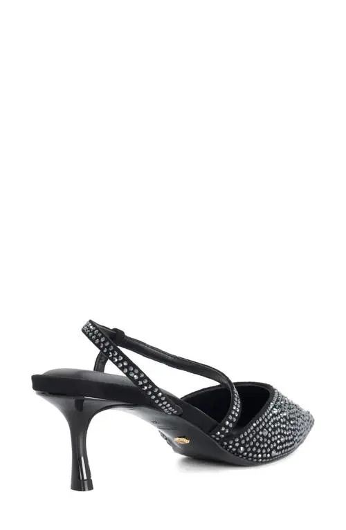 Dune London Charmed Embellished Pointed Toe Slingback Pumps