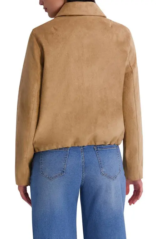 KENNETH COLE Faux Suede Jacket - Camel
