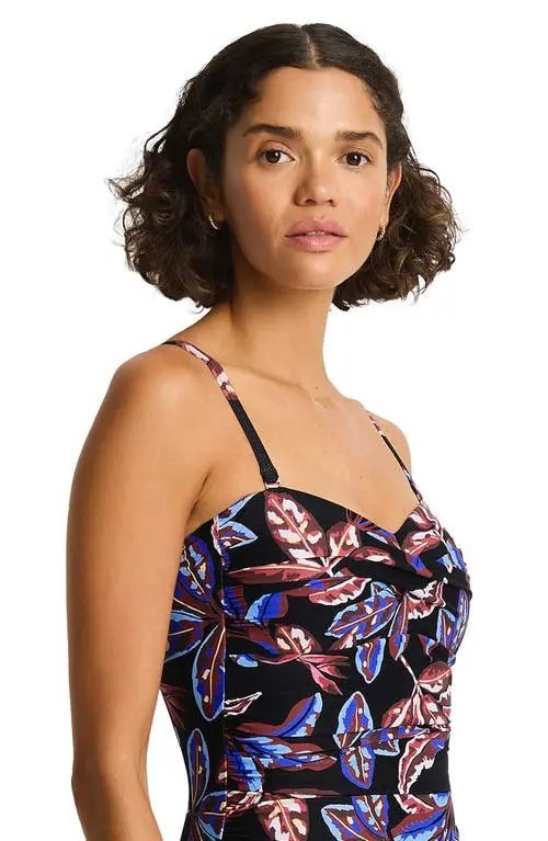 SEA LEVEL Twist Sweetheart Neck One Piece Swimsuit