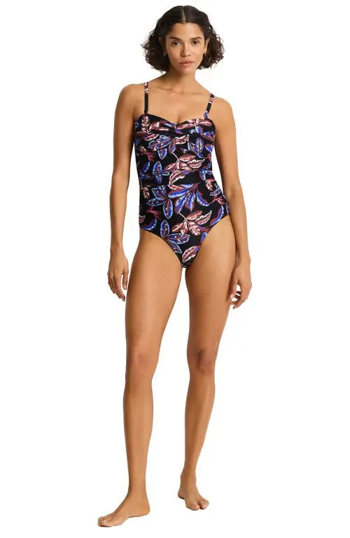 SEA LEVEL Twist Sweetheart Neck One Piece Swimsuit