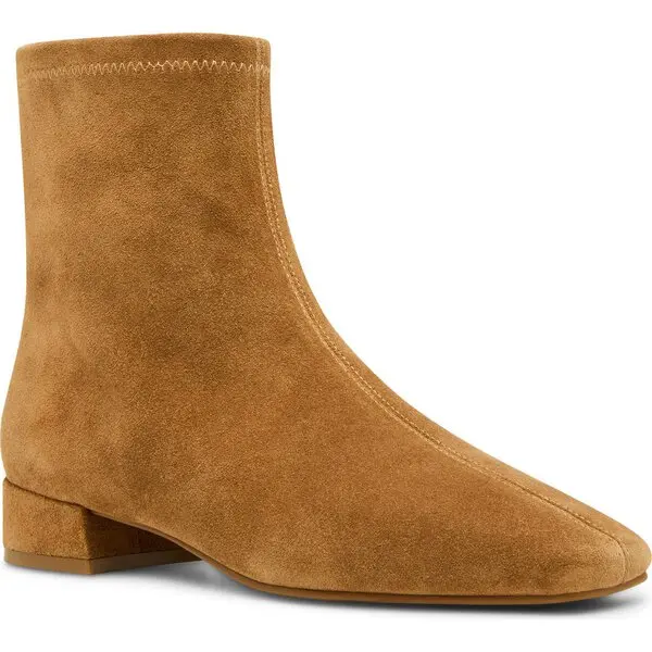 Blondo Ramon Suede Zip Up Bootie - Camel Suede