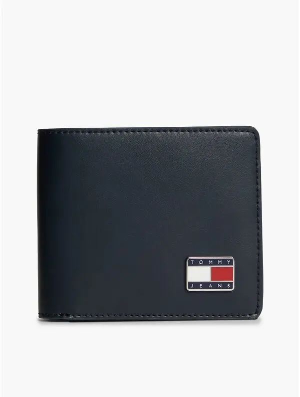 Tommy Hilfiger Smooth Leather Bifold Wallet - Dark Blue