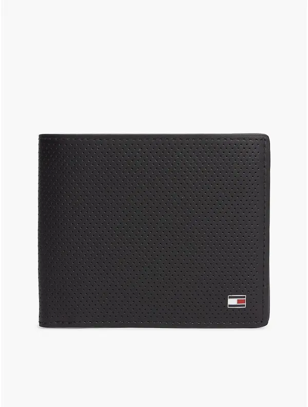 Tommy Hilfiger Textured Leather Card & Coin Wallet