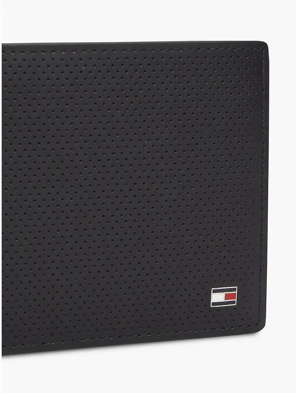 Tommy Hilfiger Textured Leather Card & Coin Wallet