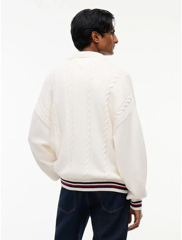 Tommy Hilfiger Cable Knit Polo Cardigan