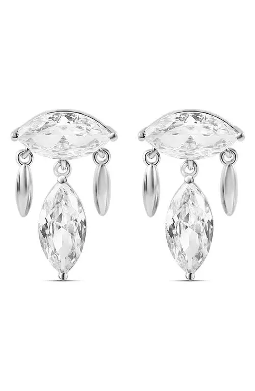 SHYMI Marquise Chandelier Drop Earrings - Silver