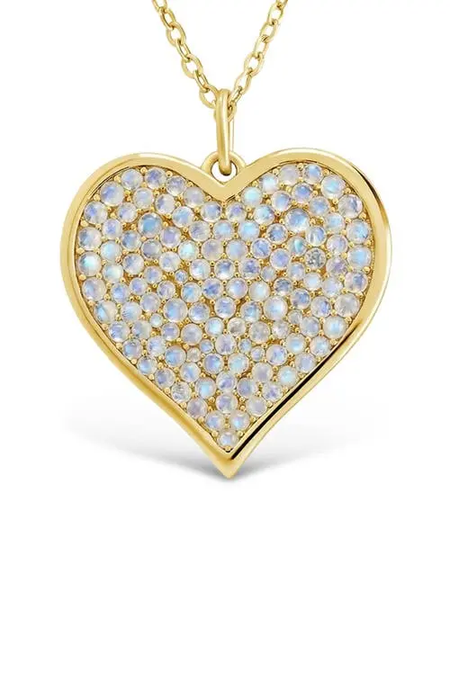 Sterling Forever Sterling Moonstone Heart Pendant Necklace - Gold
