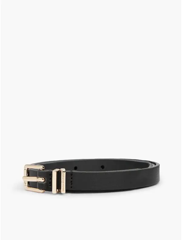 Tommy Hilfiger Square Buckle Slim Leather Belt