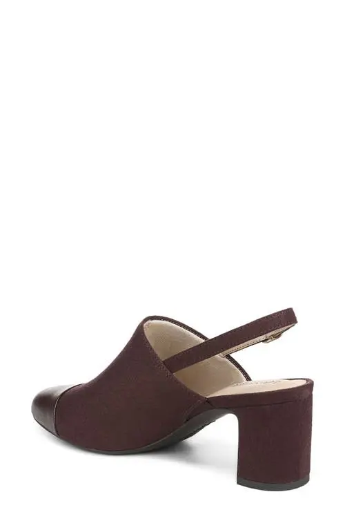 LIFESTRIDE Tessa Slingback Pump With Cap Toe - Choco Plum