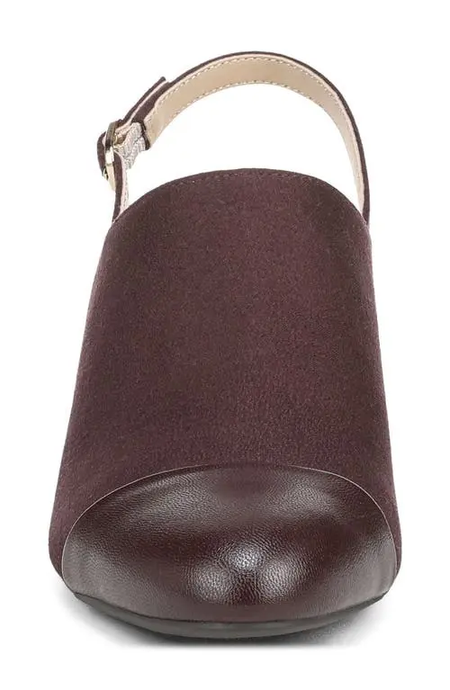 LIFESTRIDE Tessa Slingback Pump With Cap Toe - Choco Plum