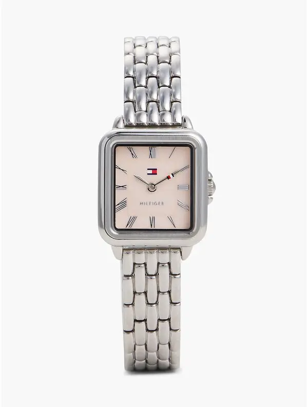 Tommy Hilfiger 24mm Rectangle Dial Dress Watch - Blush