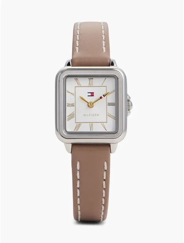 Tommy Hilfiger Leather Strap Dress Watch
