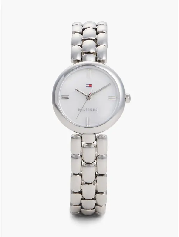 Tommy Hilfiger Stainless Steel Round Dress Watch - White