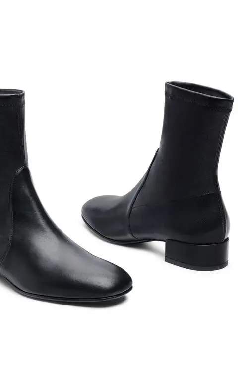 STUART WEITZMAN Bacari Leather Bootie - Black
