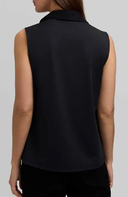Foxcroft Chelsea Layered Sleeveless Tank Top - Black
