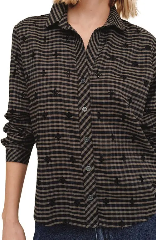 Bella Dahl Eyelet Gingham Shirt
