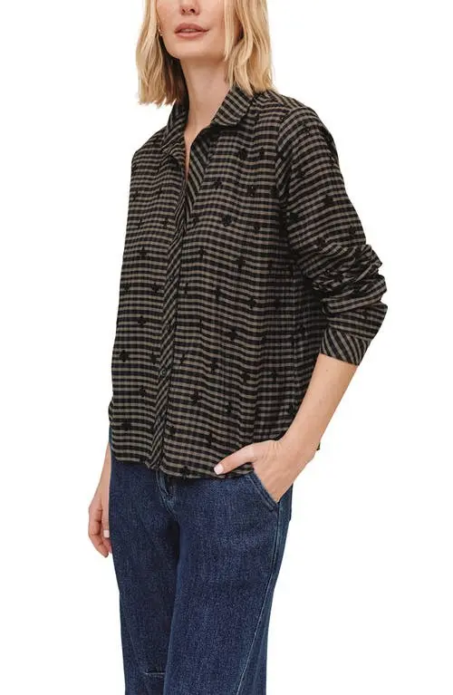 Bella Dahl Eyelet Gingham Shirt