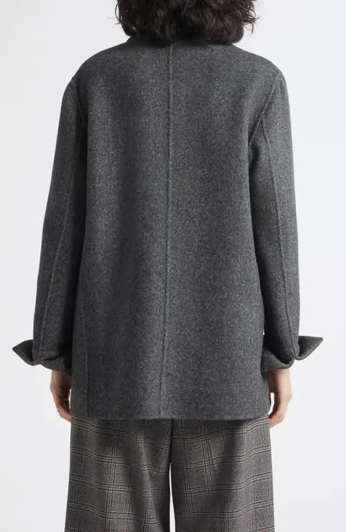 Marella Wool Jacket With Leather Cuffs
