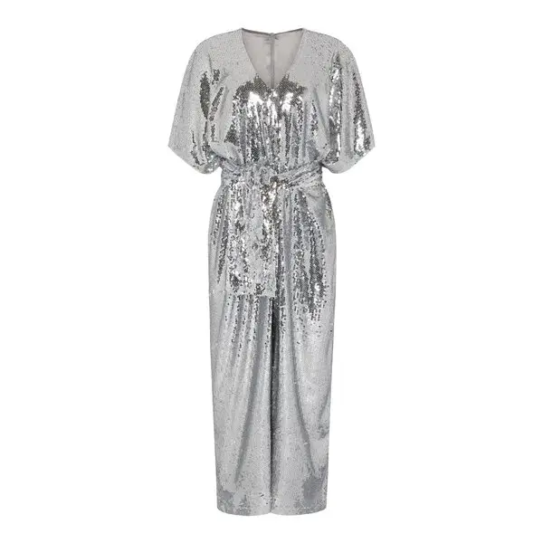 NALÈ Sequin Palazzo Jumpsuit With Detachable Belt
