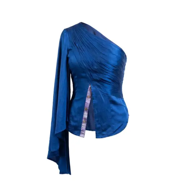 TEQUMAH Kadambari One-shoulder Lyocell Top