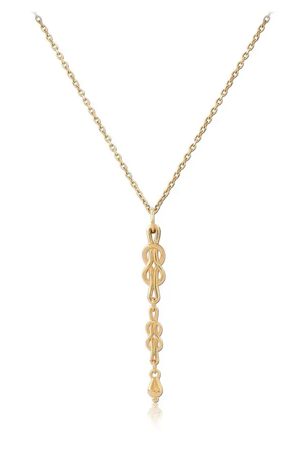 ASTOR & ORION Hecate's Knot Lavalier Necklace - Gold