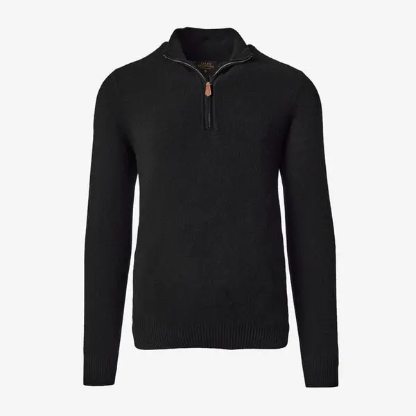 Allen Edmonds Cashmere Quarter-zip Sweater - Black