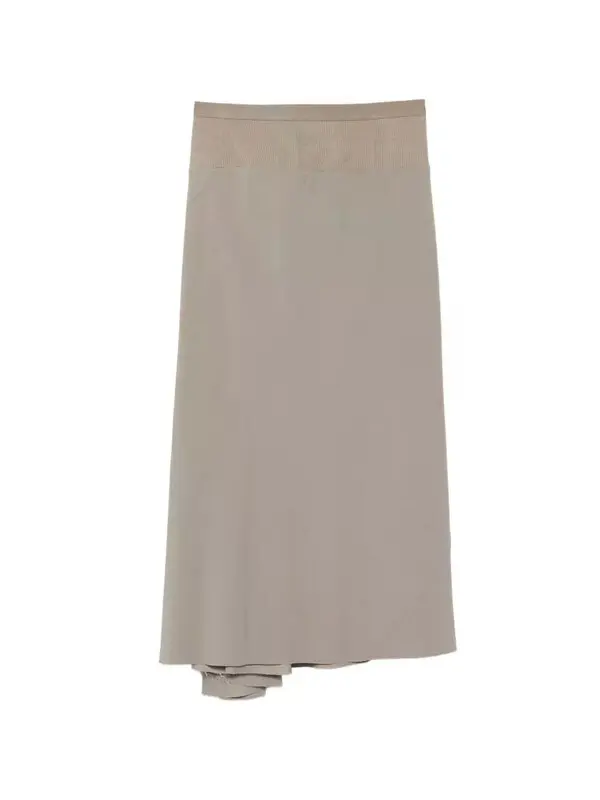 Rick Owens Asymmetric Draped Midi Skirt - Grey