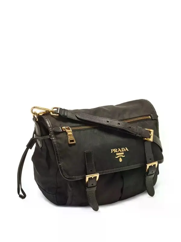 Prada Tessuto Double-buckle Messenger Bag