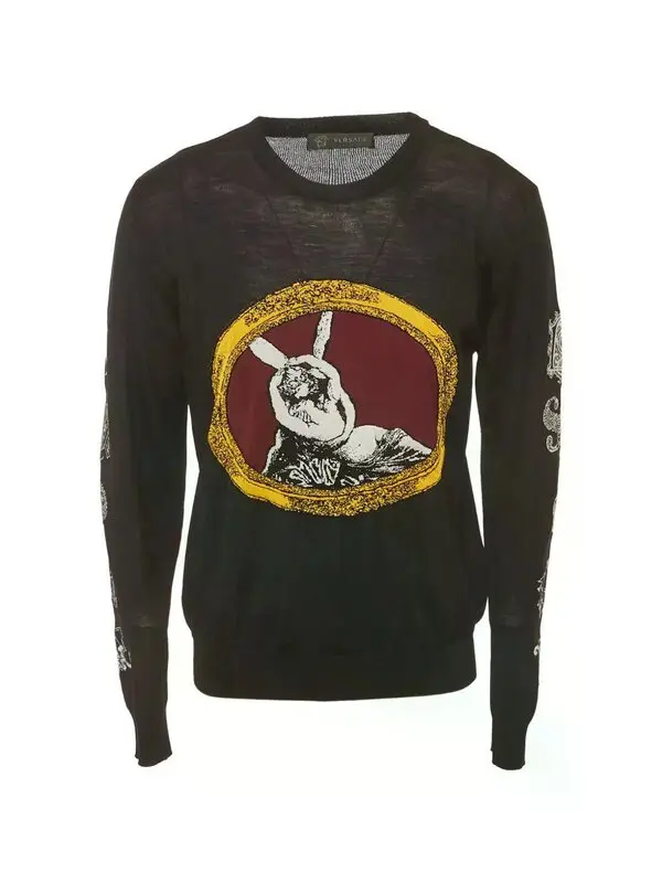 Versace Printed Knit Sweater