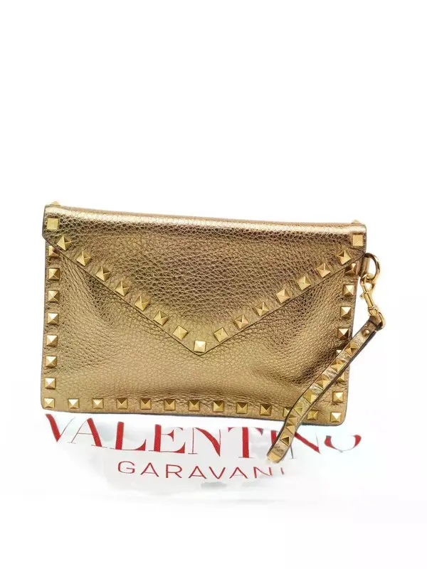 Valentino Garavani Rockstud Clutch Bag - Gold