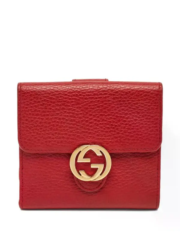 Gucci Gg-logo Leather Wallet - Red