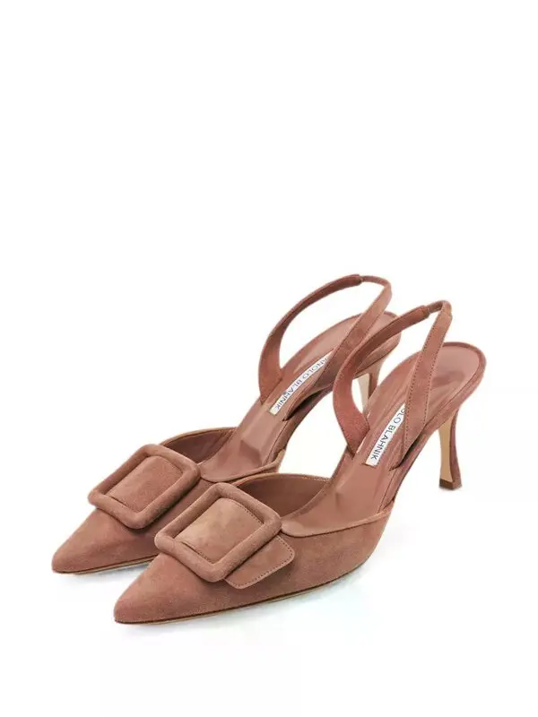 Manolo Blahnik Maysli Buckle-detail Slingback Pumps
