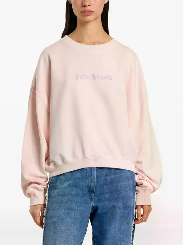 Palm Angels Stud-logo Crewneck Sweatshirt